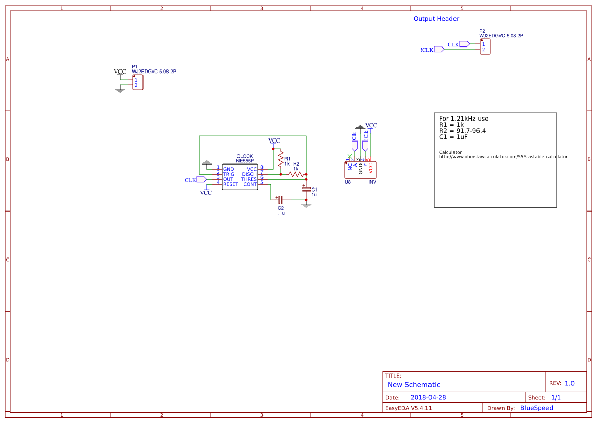 555 Fixed timer - EasyEDA open source hardware lab