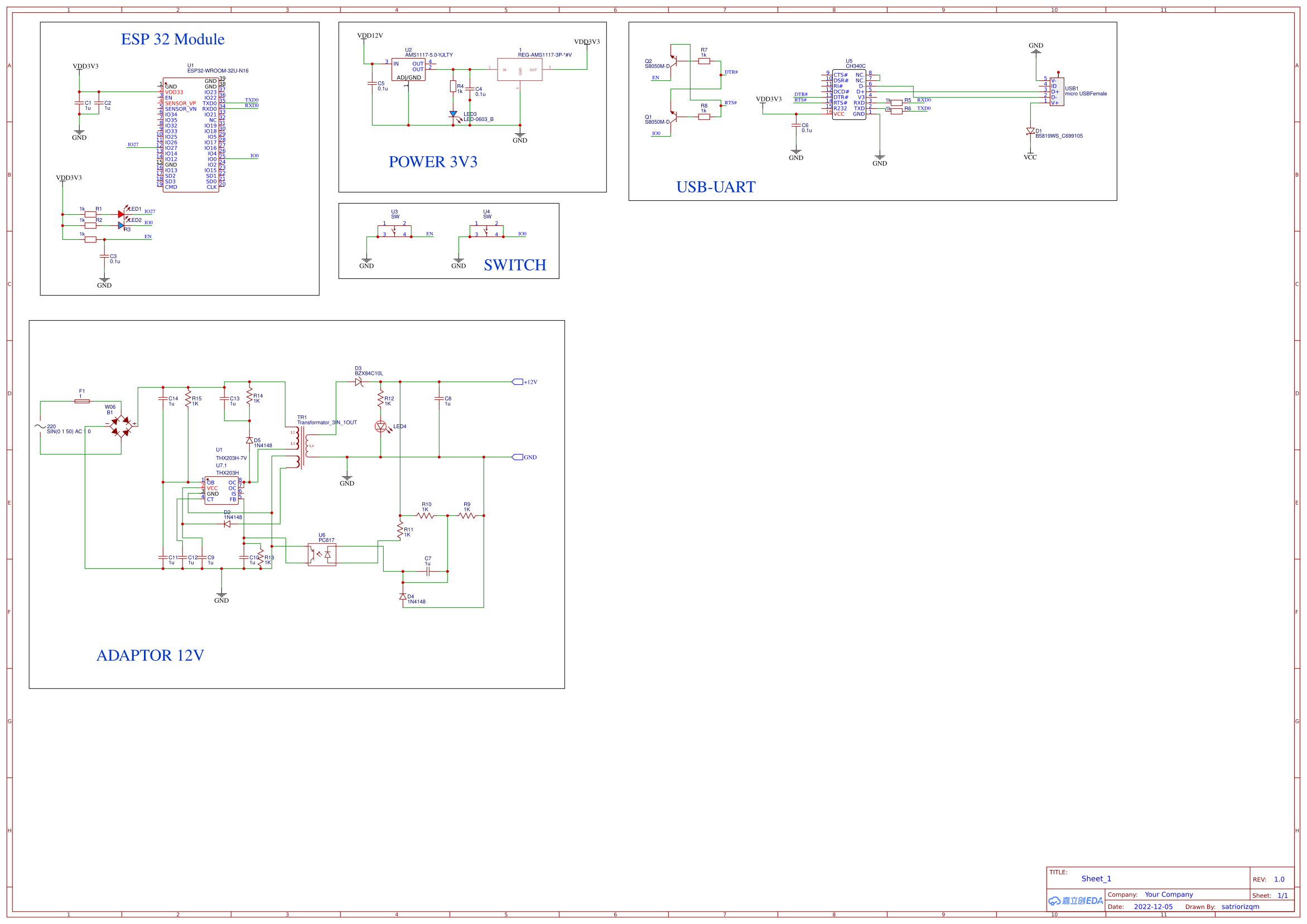 Full ESP 32 Smart Adaptor - EasyEDA open source hardware lab