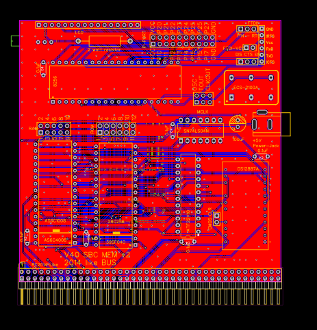 V40 SBC MEM IO RC2014 like - EasyEDA open source hardware lab