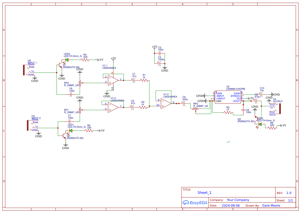 Active Audio Mixer - OSHWLab