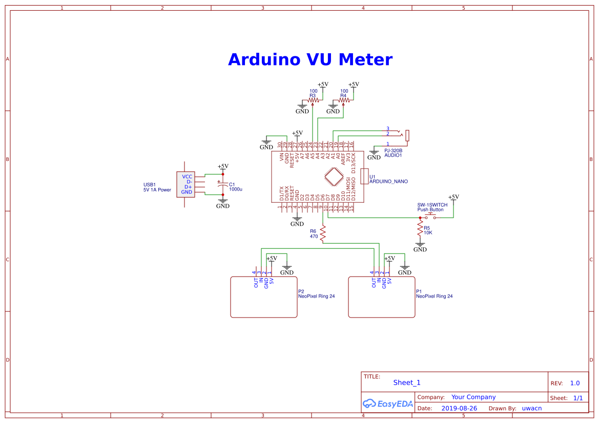 vu meter - EasyEDA open source hardware lab