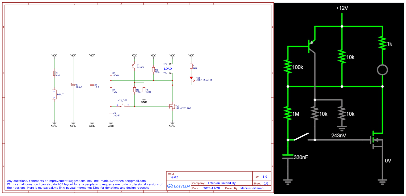 Latching power switch THT - OSHWLab