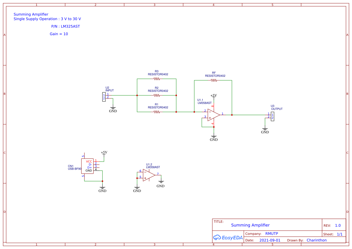 Basic Opamp Inv LM358 - EasyEDA open source hardware lab