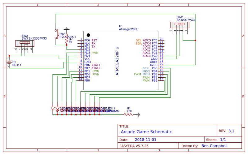 Arcade game - EasyEDA open source hardware lab