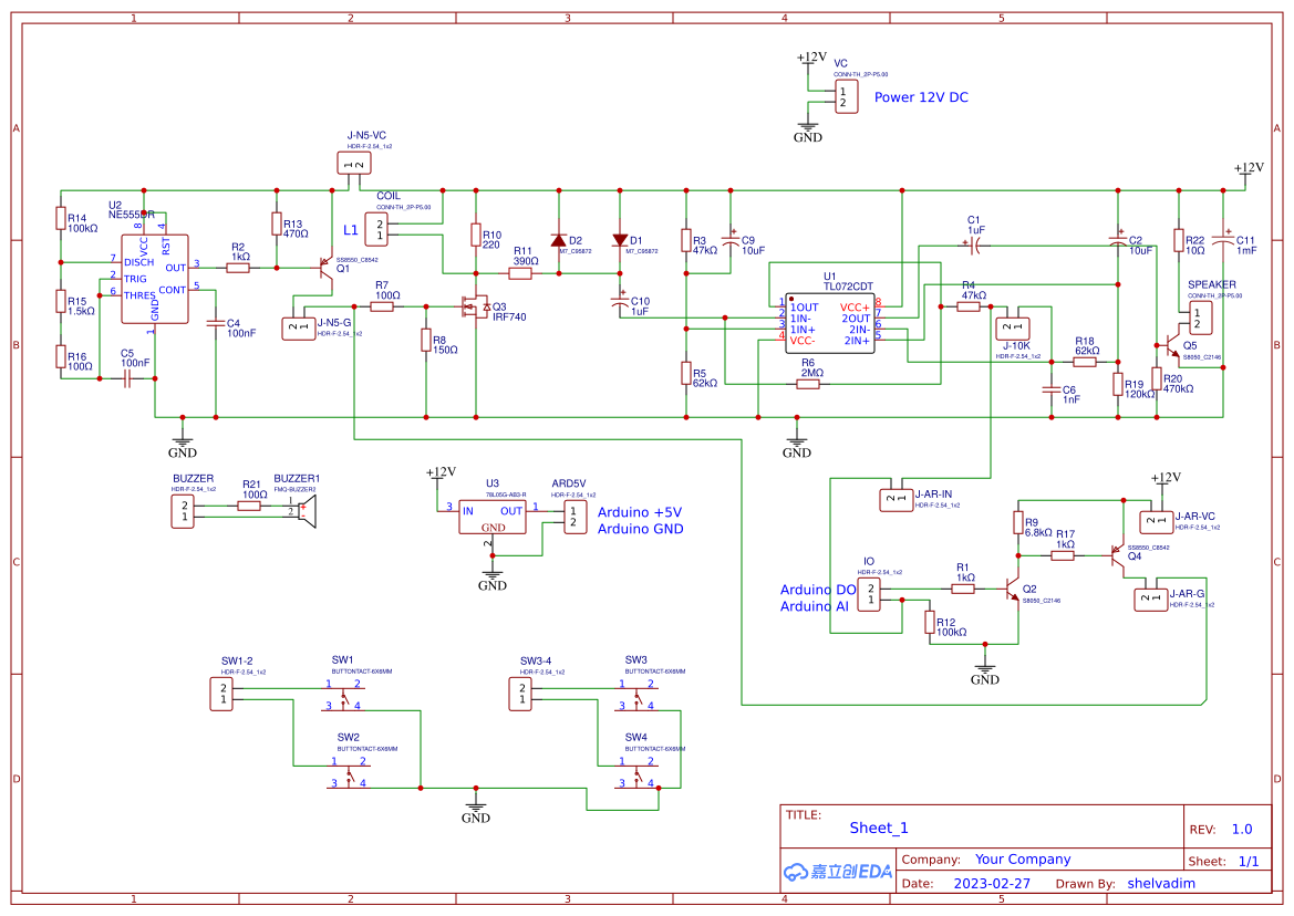 Pirat metal detector - OSHWLab