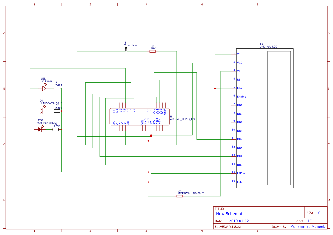 digital thermometer - EasyEDA open source hardware lab