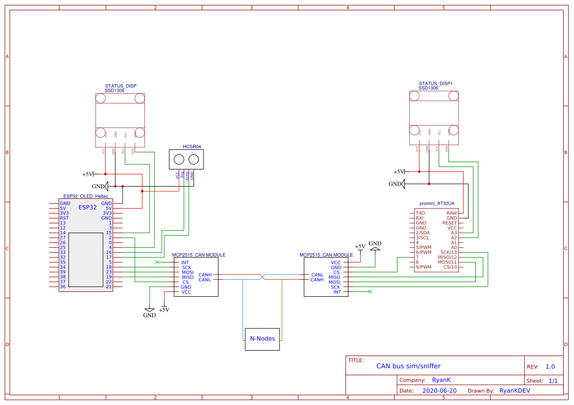 CAN sim/sniff - EasyEDA open source hardware lab