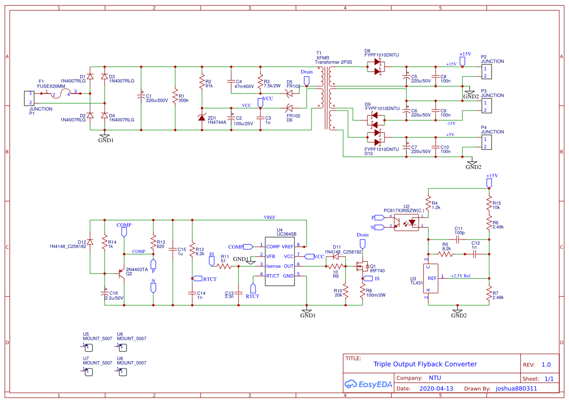 Flyback_Converter - EasyEDA open source hardware lab