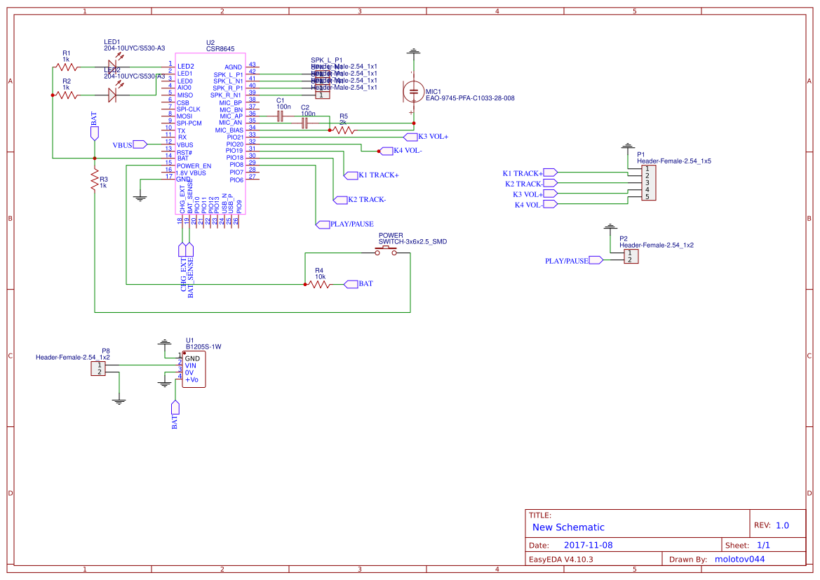 csr8645 BT AUX CAR - OSHWLab