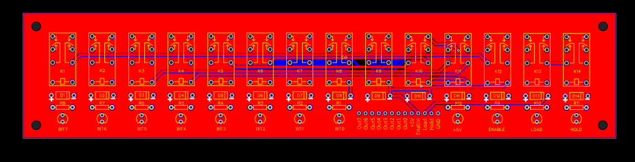 Relay 8 Bit Register - OSHWLab