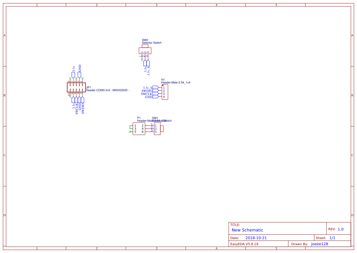 Bluepill STM32F103 ST-Link V2 Ribbon cable Breakout board - OSHWLab
