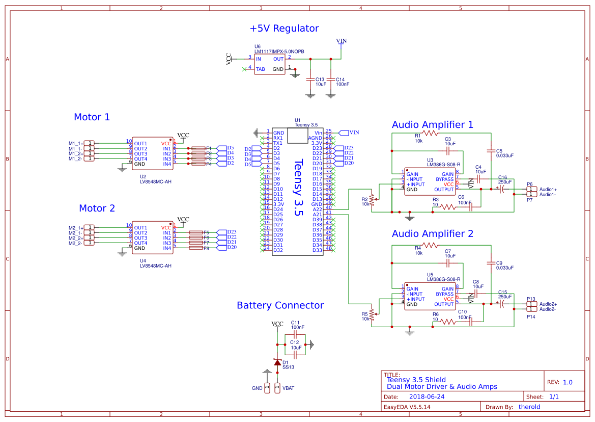 Teensy 3.5 Shield - OSHWLab