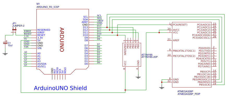 Attiny85 Programming Breakout Board - OSHWLab