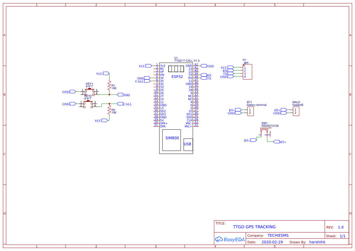 GPS Tracker TTGO - EasyEDA open source hardware lab