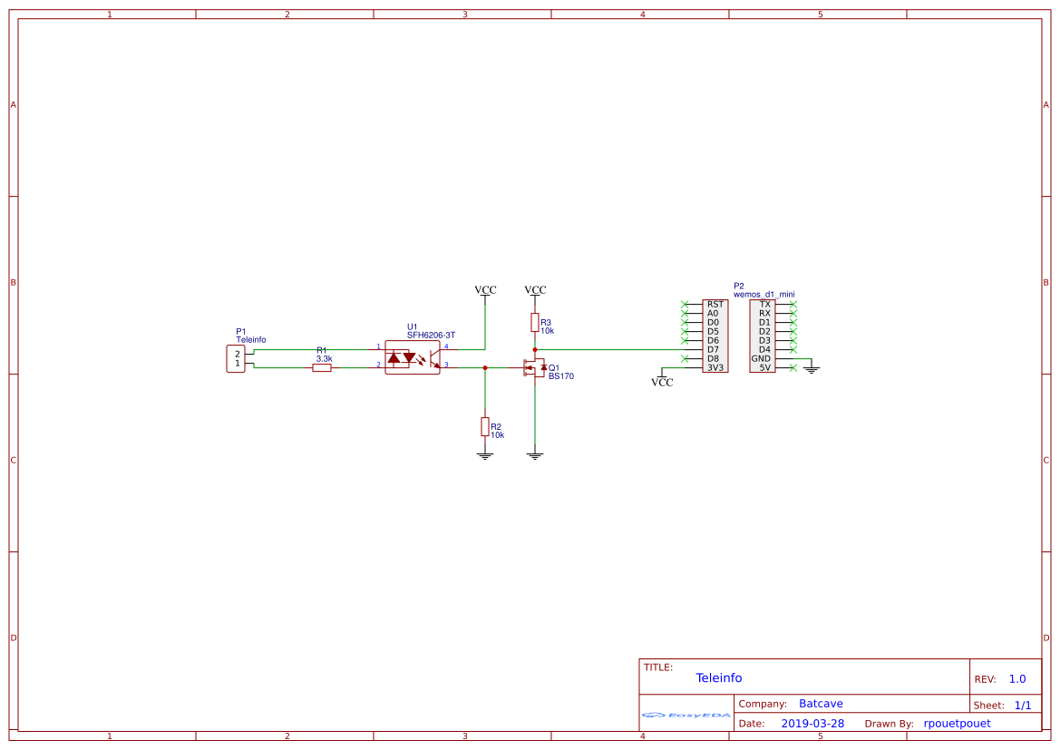 Teleinformation linky EDF - EasyEDA open source hardware lab