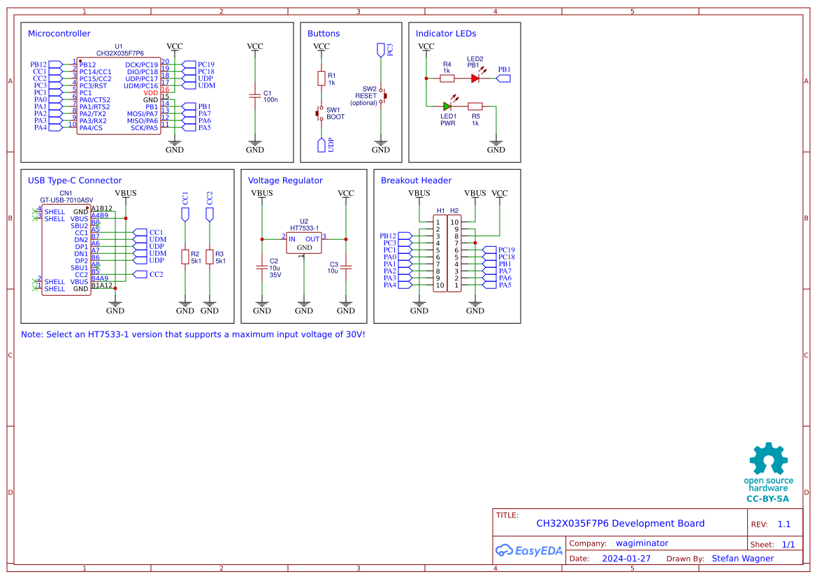 CH32X035 F7P6 Development Board - OSHWLab