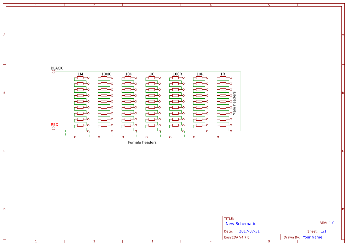 Decade resistance box - EasyEDA open source hardware lab