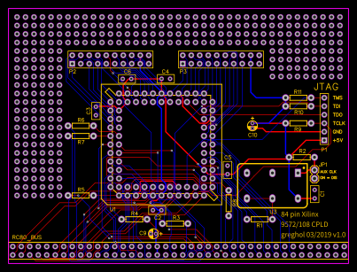 RC2014 Compatible Xilinx 84 Pin PLCC CPLD Board (9572 / 95108) - EasyEDA open source hardware lab