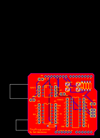 Tiny Programming Shield - EasyEDA open source hardware lab