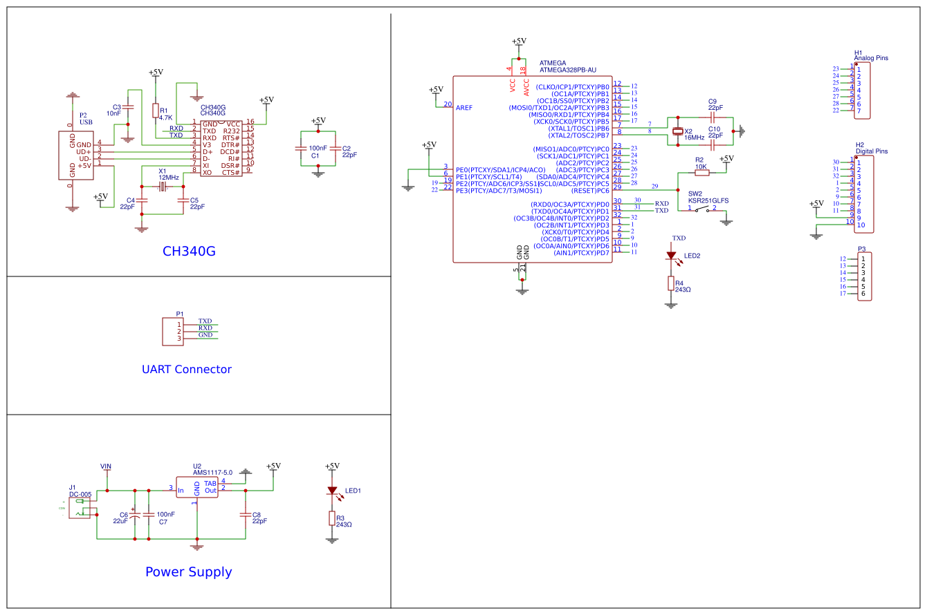 Arduino mini copy - OSHWLab