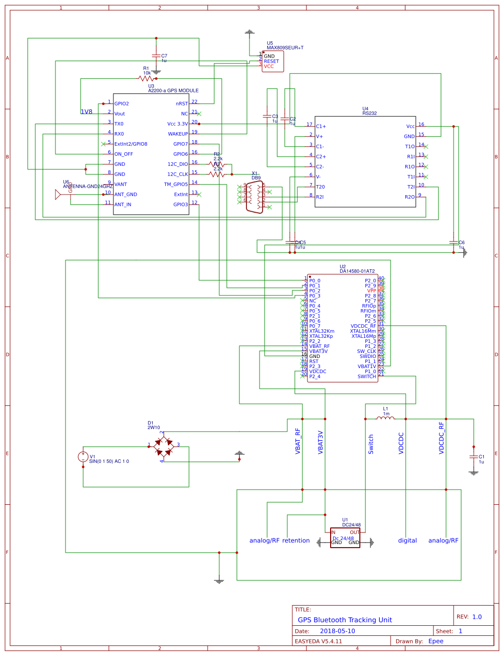 Bluetooth Tracker II - EasyEDA open source hardware lab