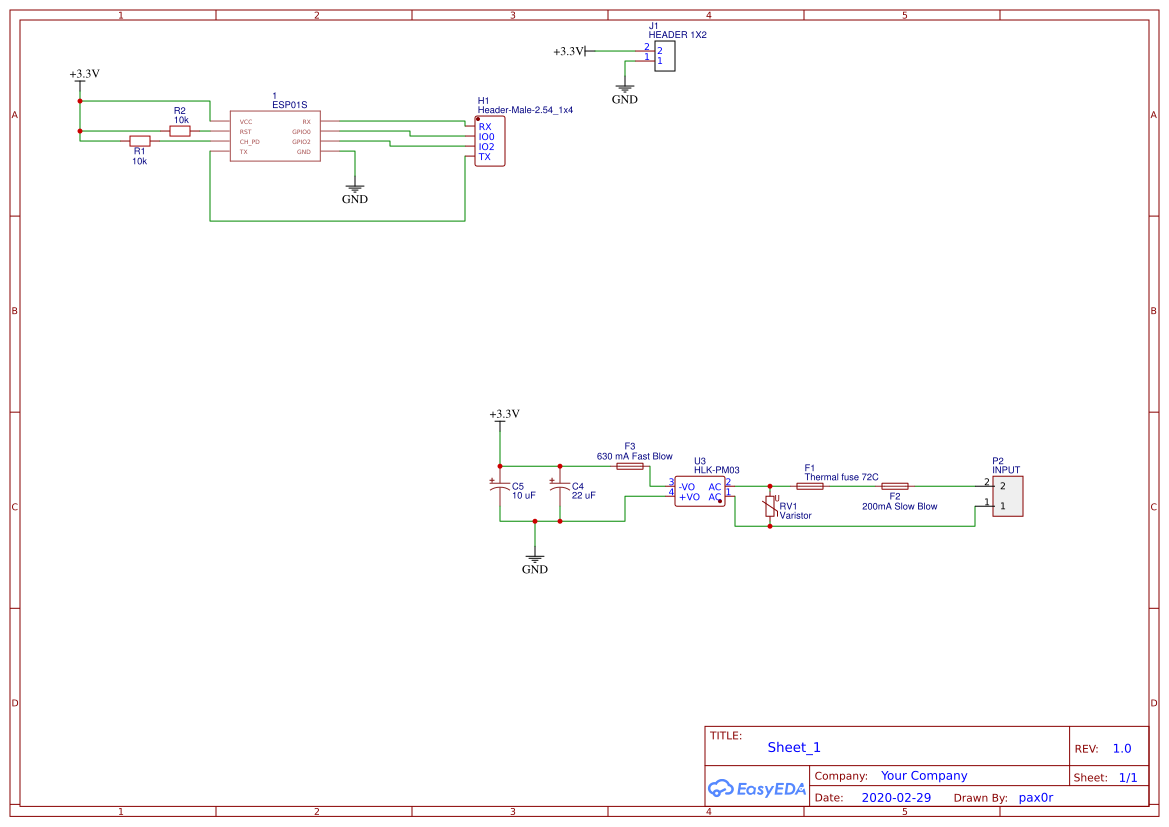 Outlet display esp01 - EasyEDA open source hardware lab