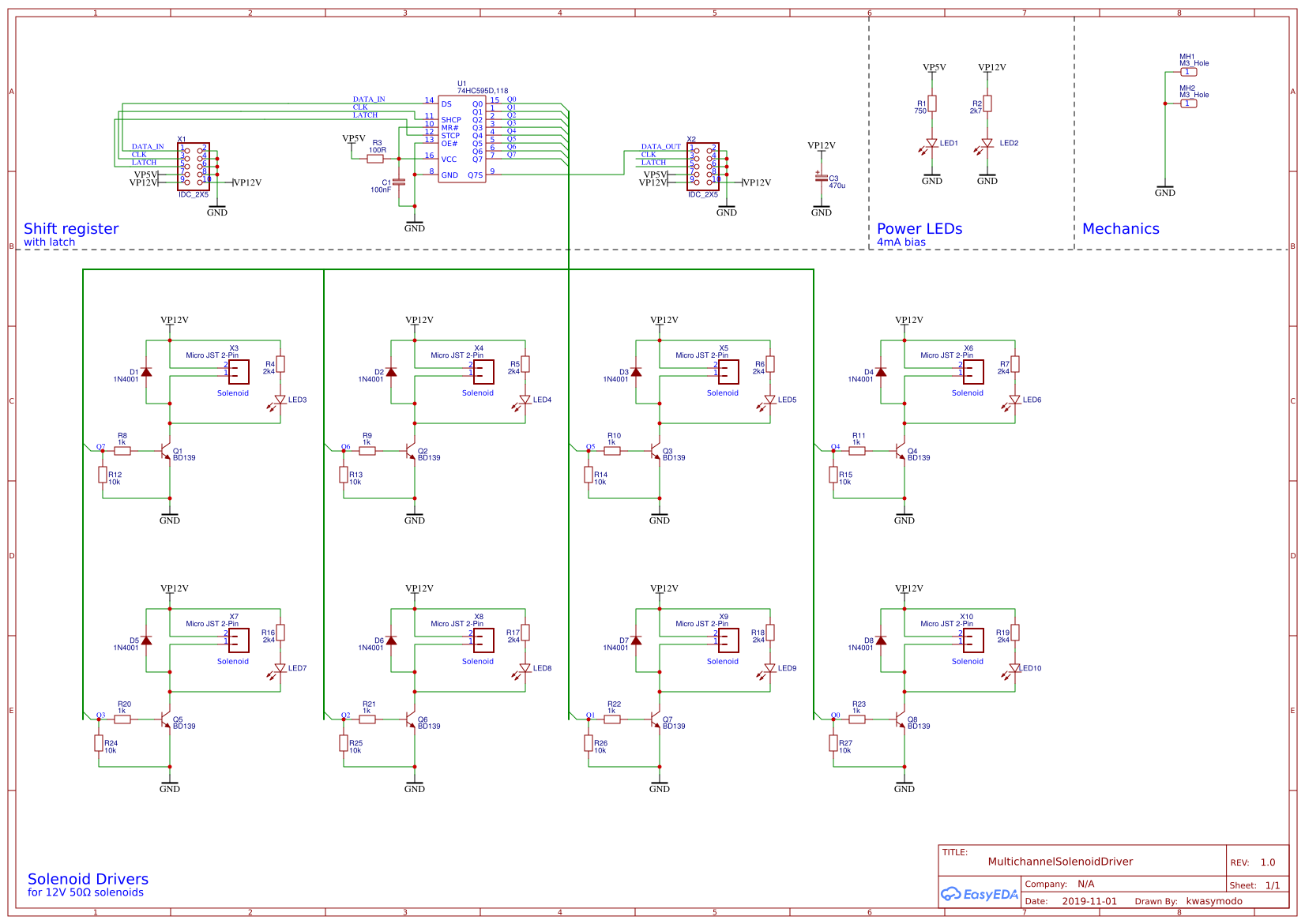 8-Channel Solenoid Driver - OSHWLab