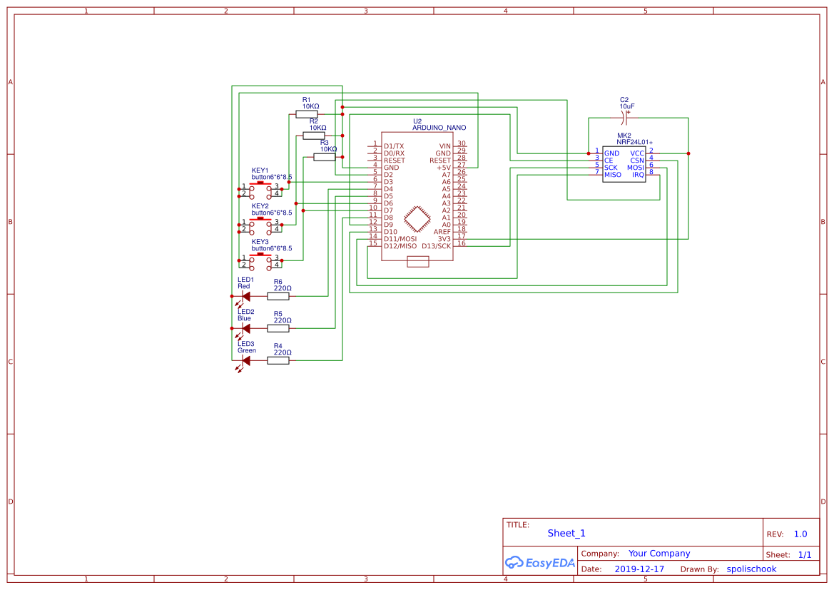 NRF24L01+buttons - EasyEDA open source hardware lab