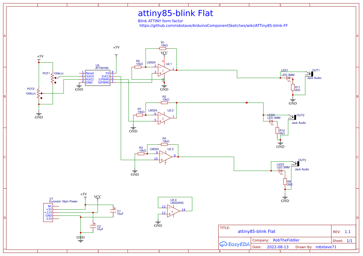 ATTINY85-Blink-flat - OSHWLab