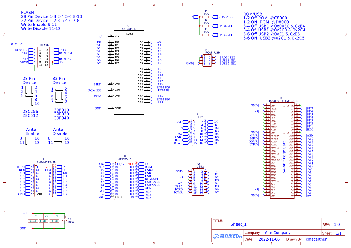 CH376-DUAL-USB-ISA - OSHWLab