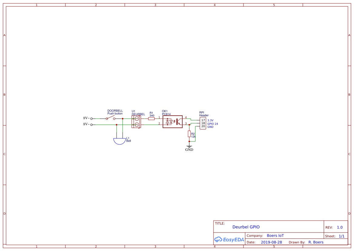 Deurbel naar GPIO (WiFi) - EasyEDA open source hardware lab