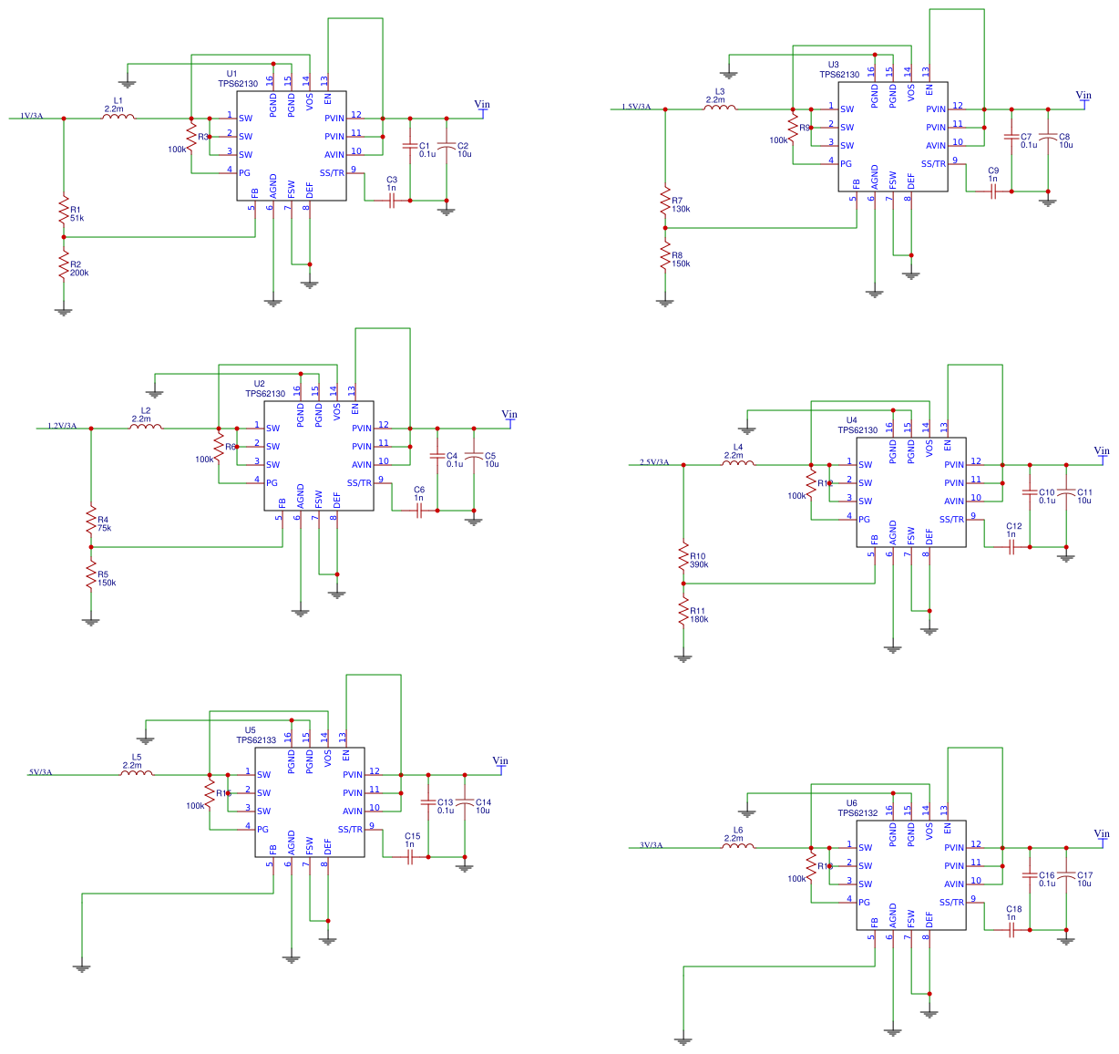 TPS62130 3-17V 3A Step-Down Converter with DCS-Control - OSHWLab