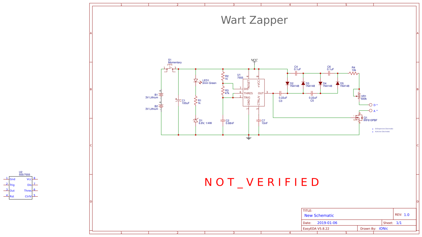Wart Zapper - EasyEDA open source hardware lab
