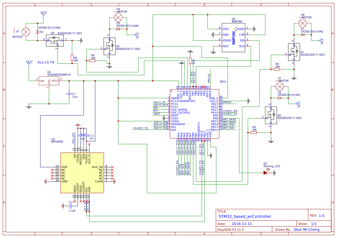 My_FlyController_stm32_mpu6050 - EasyEDA open source hardware lab
