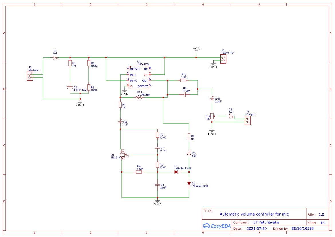 Automatic vol. controller (mic) - OSHWLab