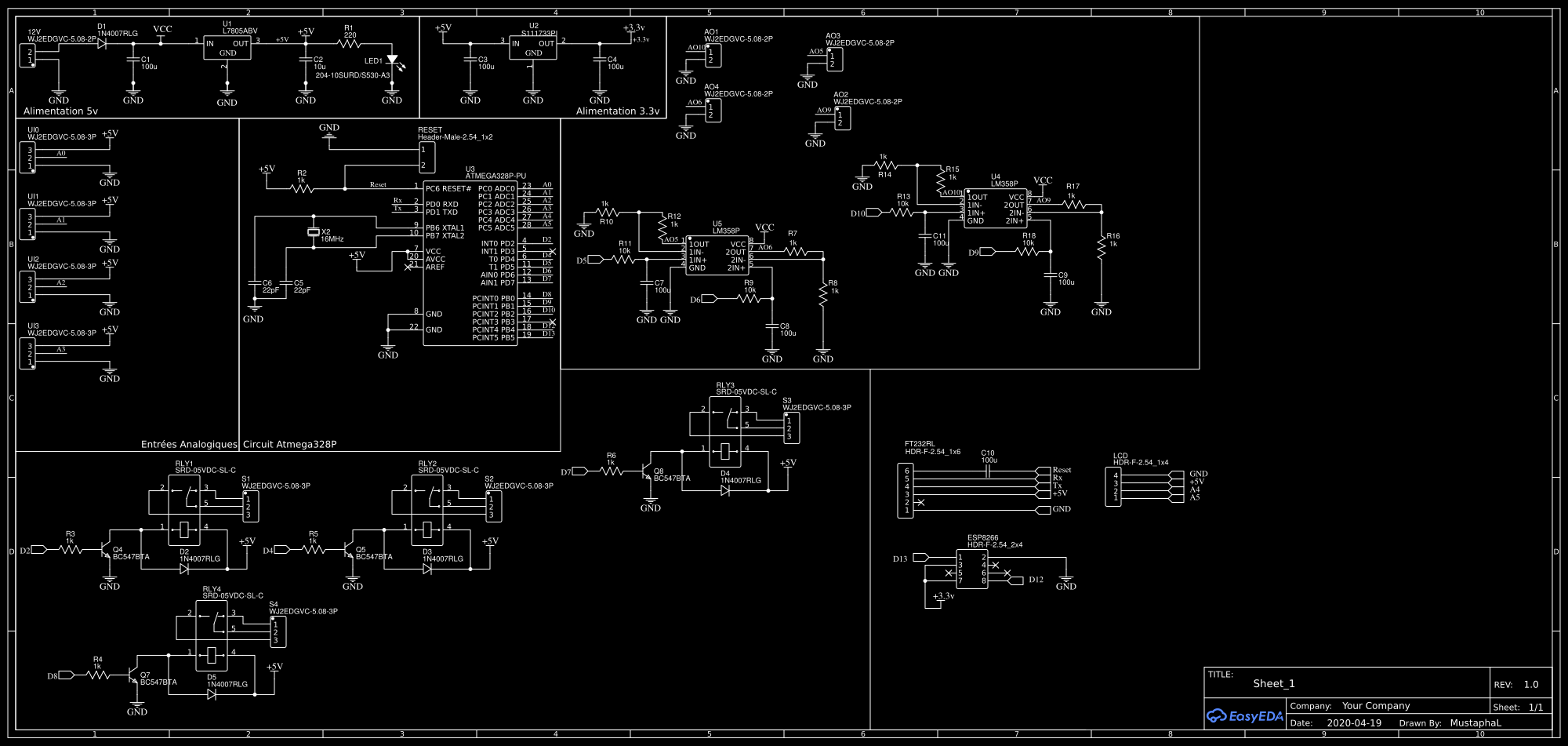 ChambreF + ESP - EasyEDA open source hardware lab