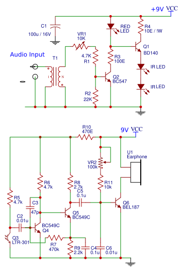 Infrared Cordless Headphone - EasyEDA open source hardware lab