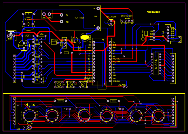 nixie_clock_pcb_in14 - EasyEDA open source hardware lab