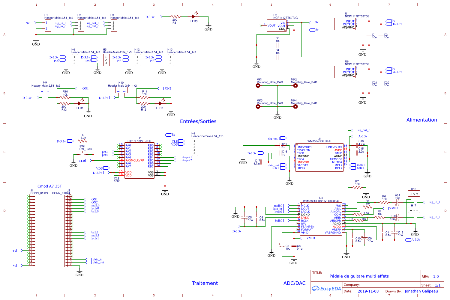 Stompbox_V2 - EasyEDA open source hardware lab
