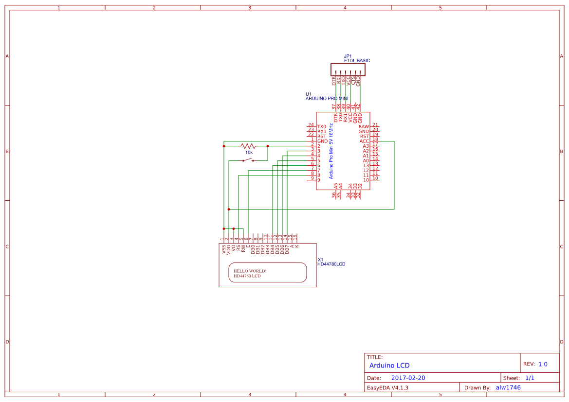 Arduino LCD - OSHWLab