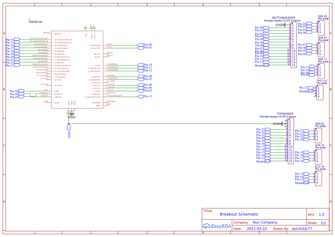 Teensy Grove breakout shield - Platform for creating and sharing projects - OSHWLab