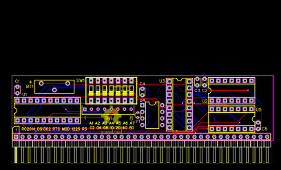 RC2014 DS1302 RTC Shrink 7 Bit - EasyEDA open source hardware lab