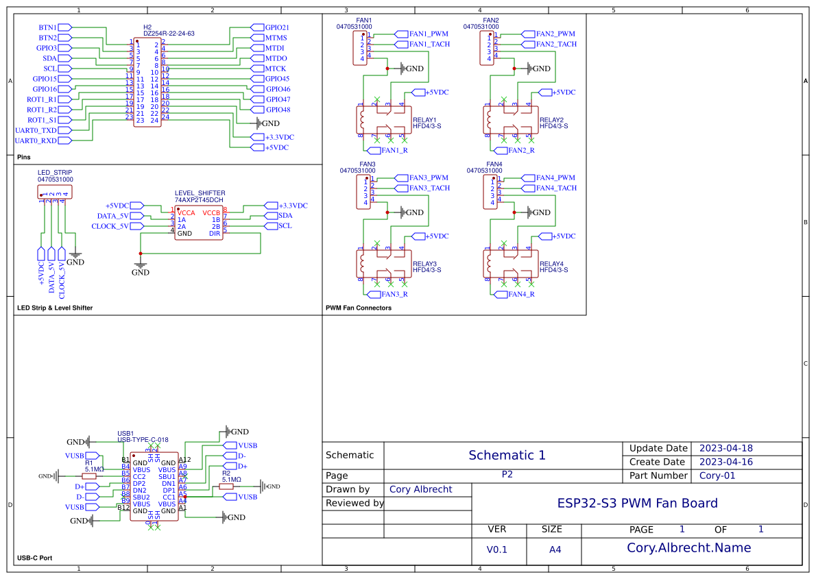 ESP32-S3 PWM Fan Board - EasyEDA open source hardware lab