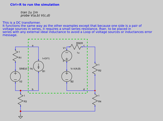 Ideal DC transformers (imported from LTspice) copy - EasyEDA open ...