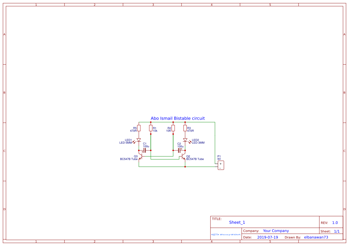Abo Ismail Bistable circuit - Platform for creating and sharing projects - OSHWLab