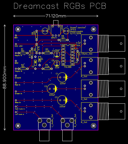 Dreamcast RGBs Circuit - EasyEDA open source hardware lab