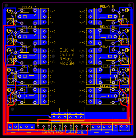 Elk relay output module - OSHWLab
