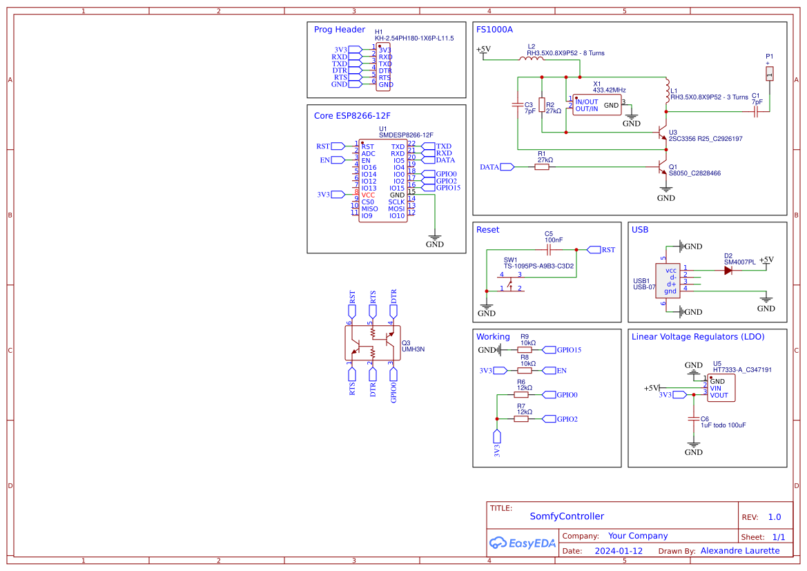 SomfyController - OSHWLab
