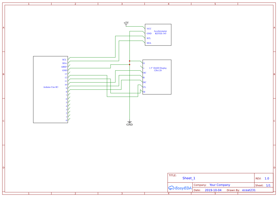 Arduino_Accelerometer_OLED_Connection - Platform for creating and sharing projects - OSHWLab