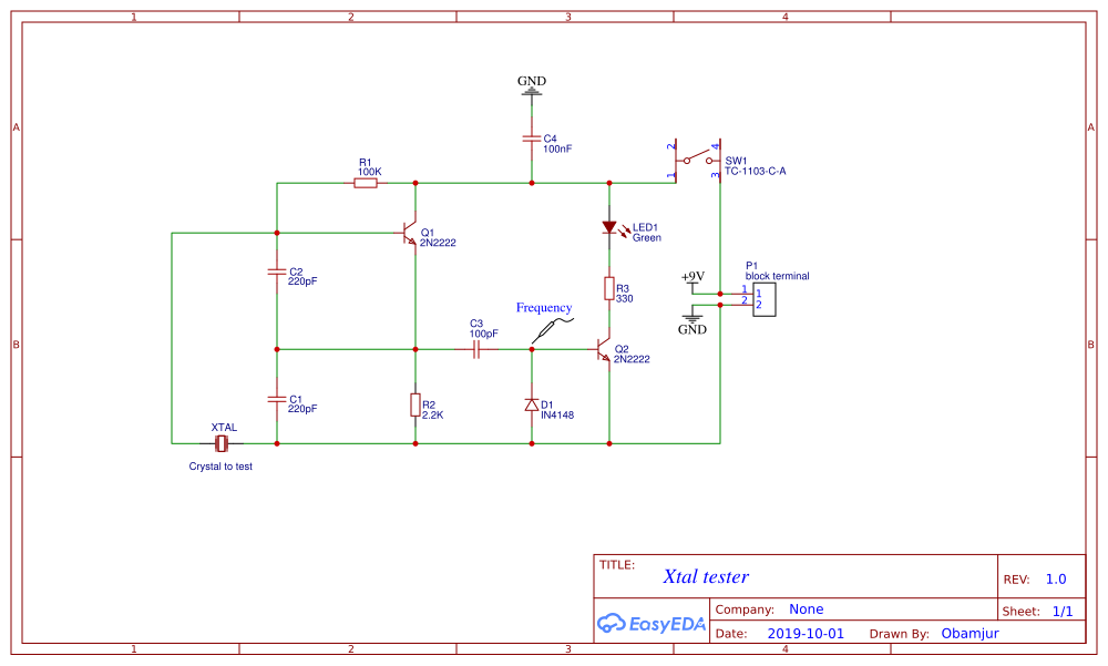 Xtal tester - OSHWLab
